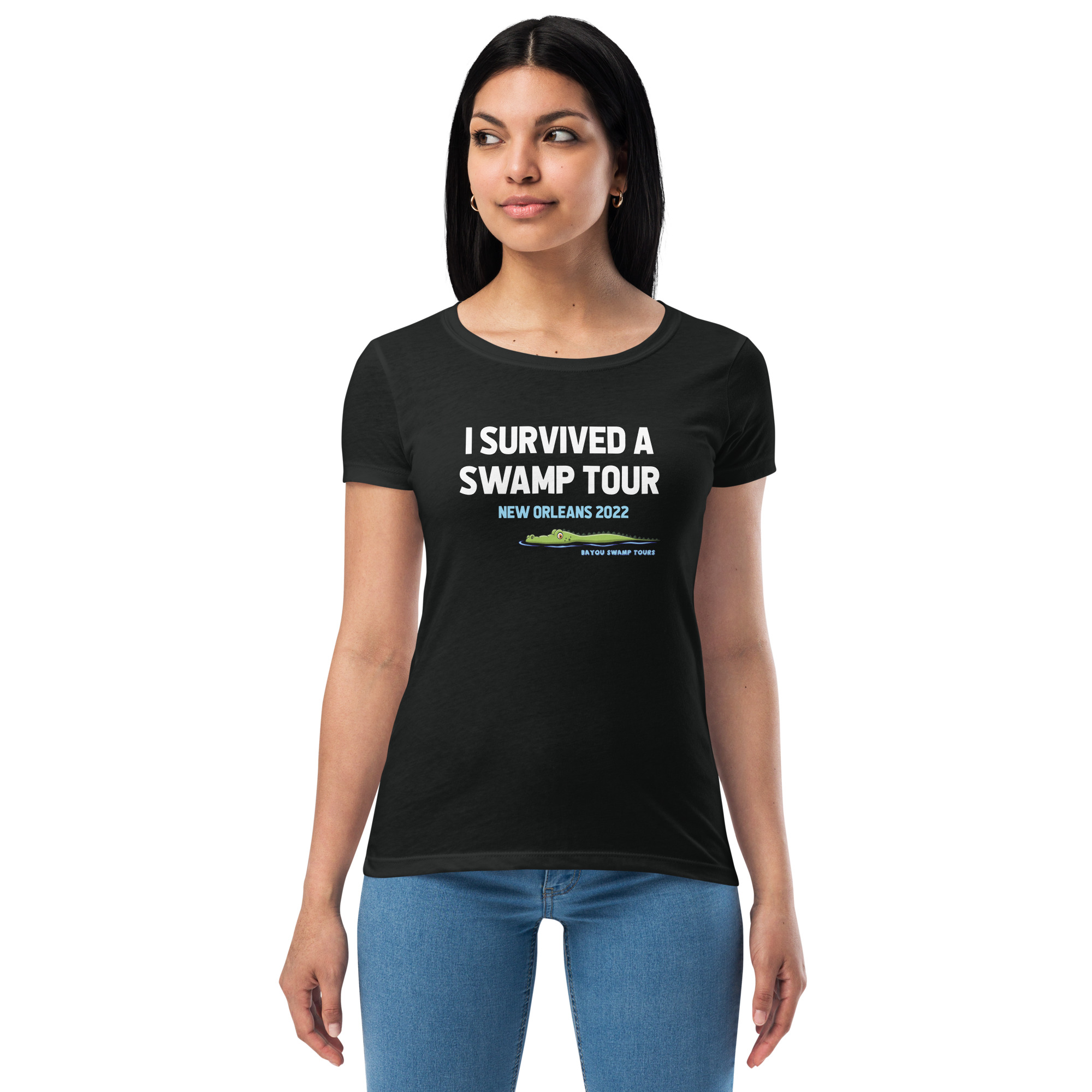 I Survived A Swamp Tour — Short Sleeve Womans T Shirt Bayou Swamp Tours